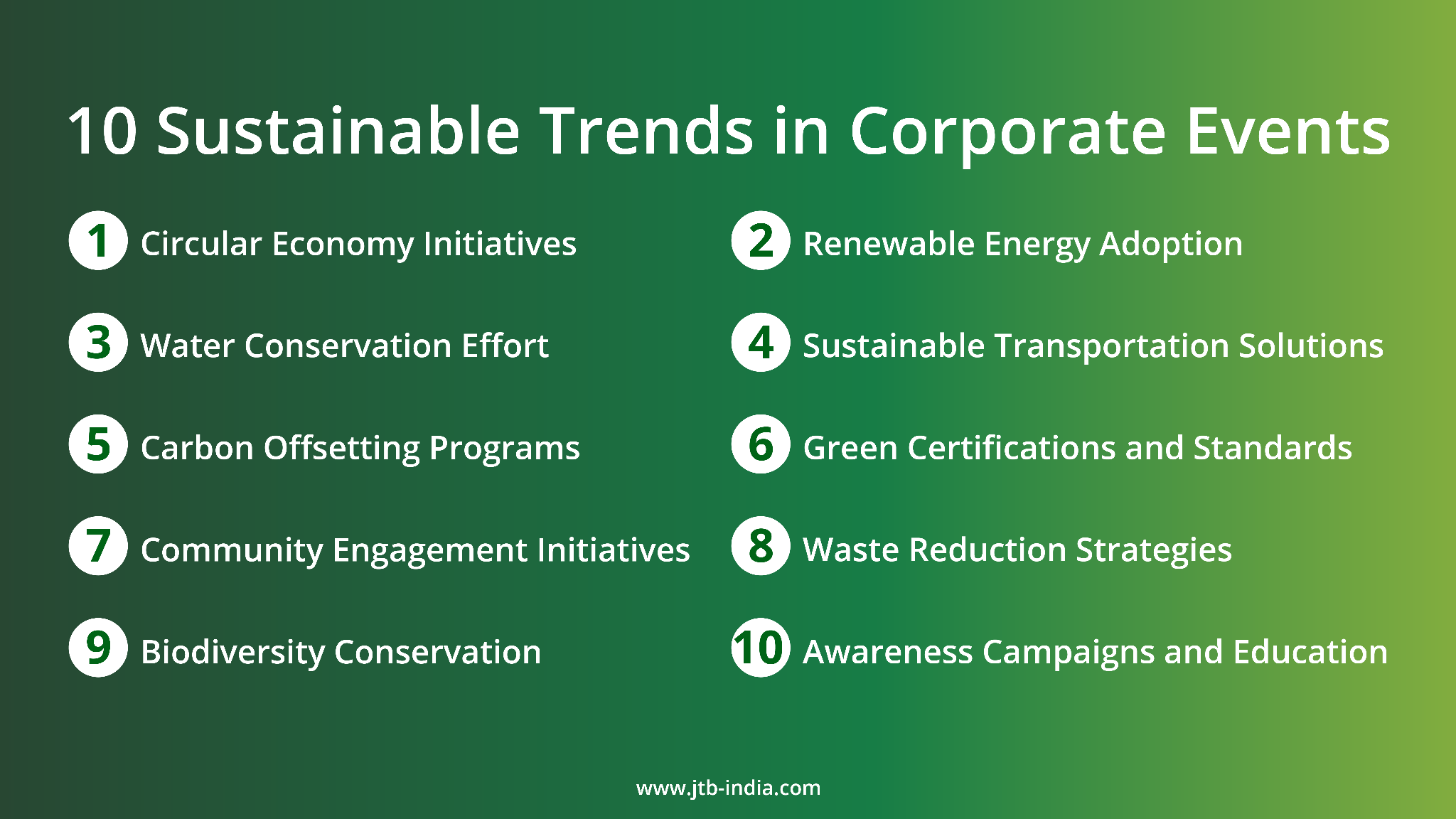 10 Sustainable Trends in Corporate Events